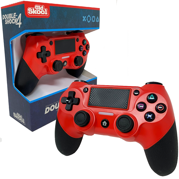 PS4 DualShock 4 Wireless |Controller Red (Old Skool) (LS) (Playstation ...